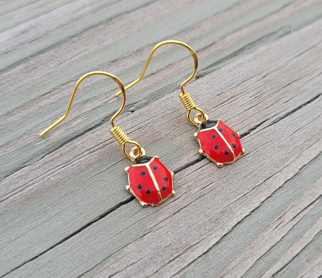 Ladybug Earrings. Gifts for Her, Anniversary, Birthday, Bridesmaids ...