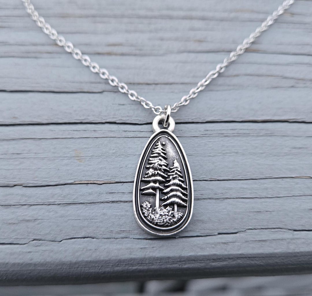 Pine Tree Necklace. Gifts for Her, Anniversary, Birthday, Bridesmaids ...