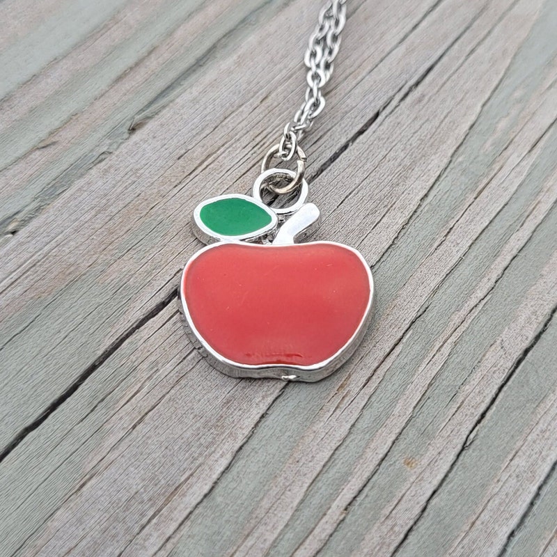 Apple Necklace - Etsy