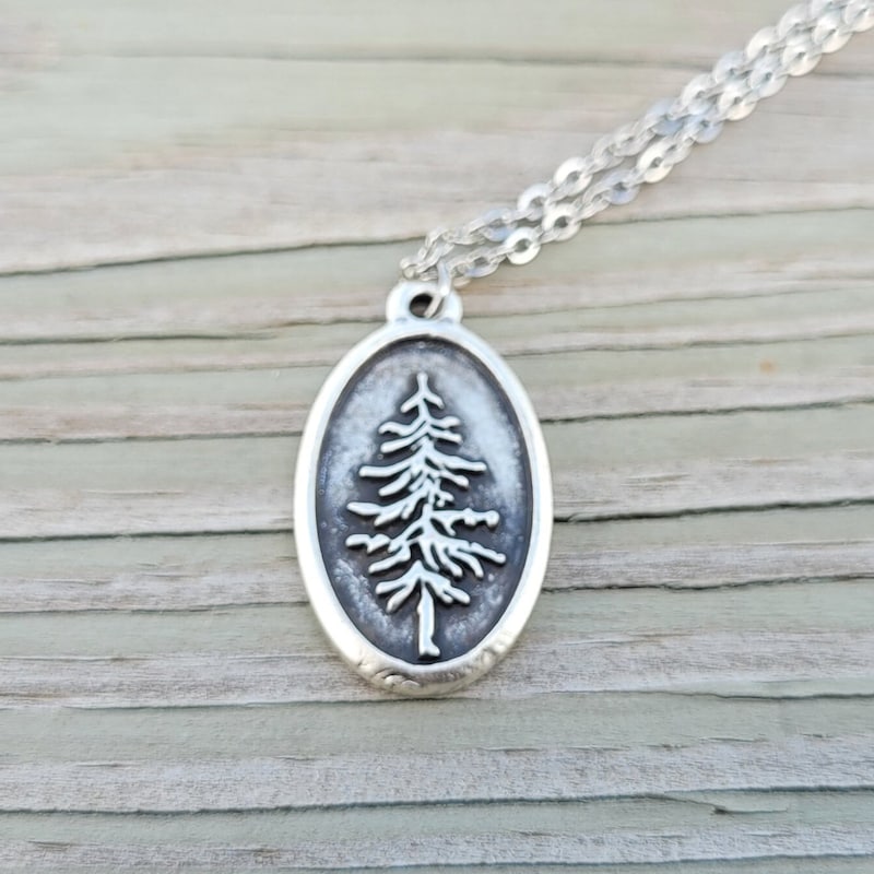 Pine Tree Pendant - Etsy