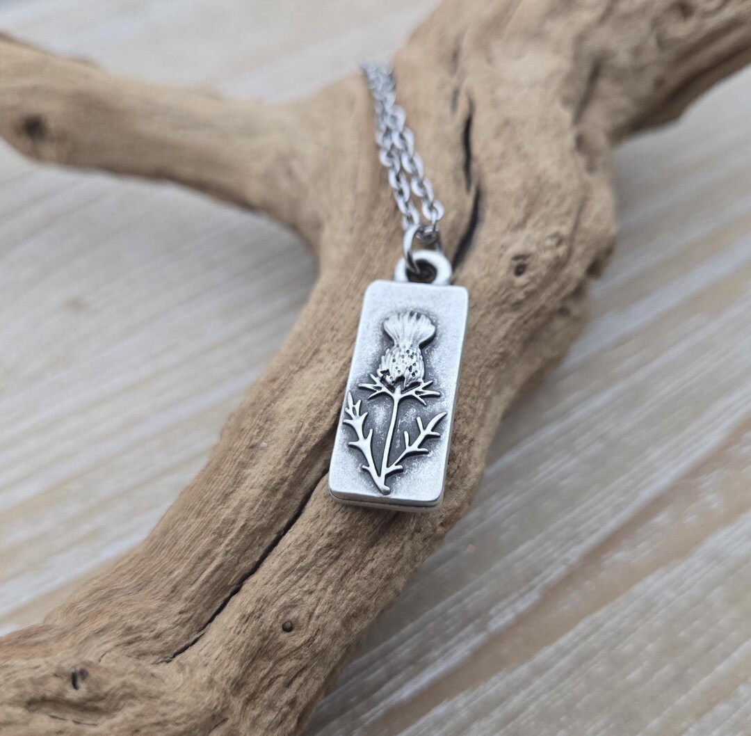 Thistle Flower Necklace. Gifts for Her, Anniversary, Birthday ...