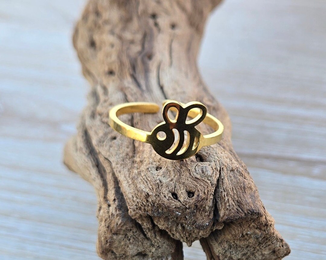 Bee Ring, Adjustable. Choose Your Color. Gifts for Her, Anniversary ...