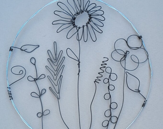 Wire Flower Wreath. Gifts for Her, Gifts for Women, Mom, Anniversary ...