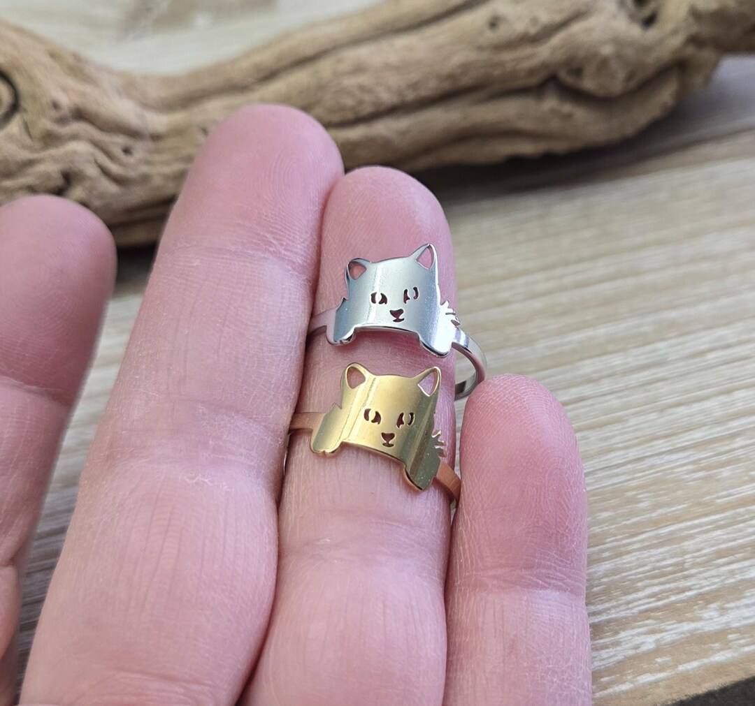 Cat Ring, Adjustable. Choose Your Color. Gifts for Her, Anniversary ...