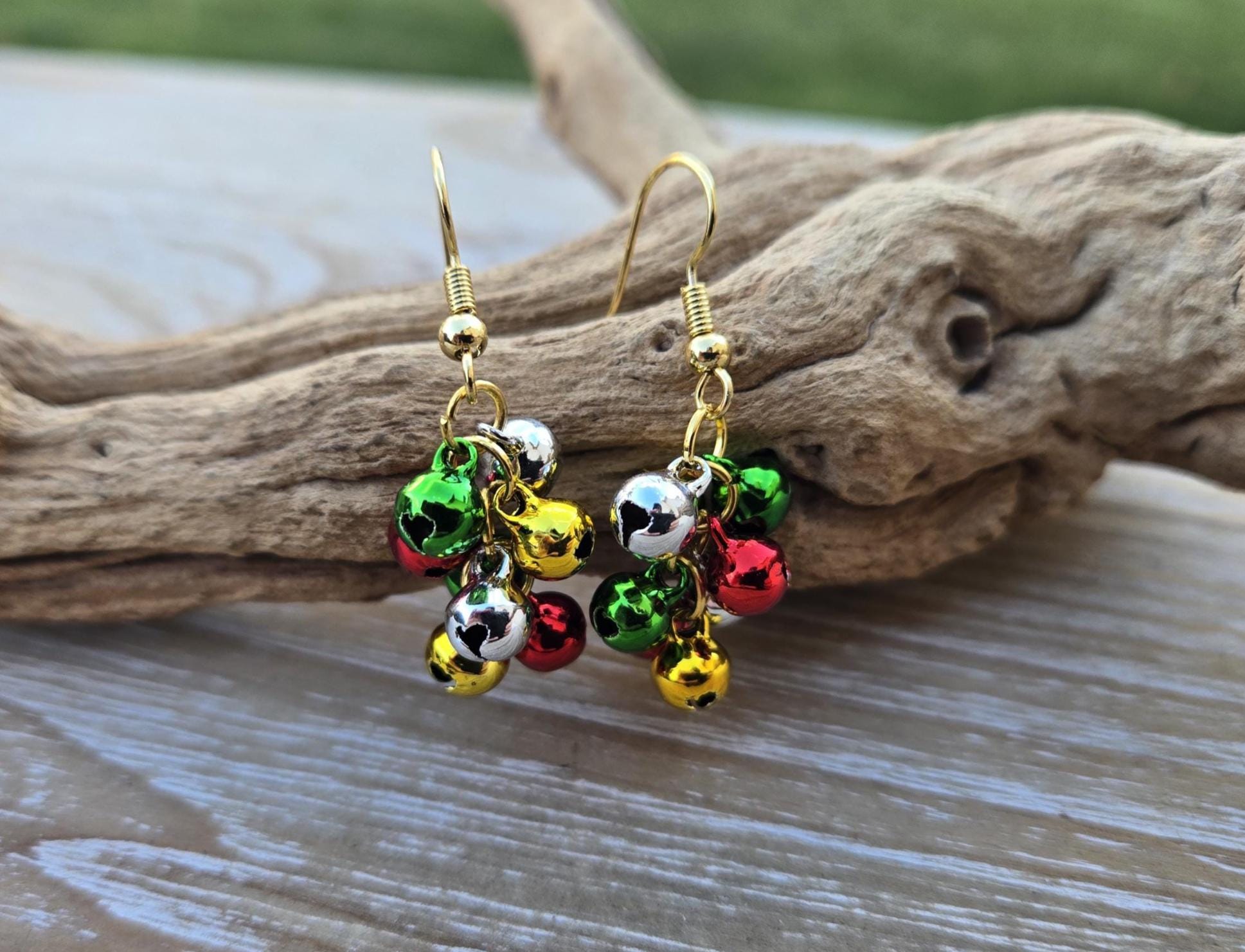 Jingle Bell Earrings. CHOOSE YOUR COLOR. Christmas Gift, Holiday Gift ...
