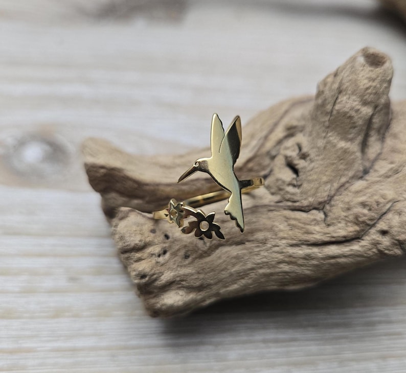 Hummingbird Ring, Adjustable. Gifts for Her, Anniversary, Birthday ...