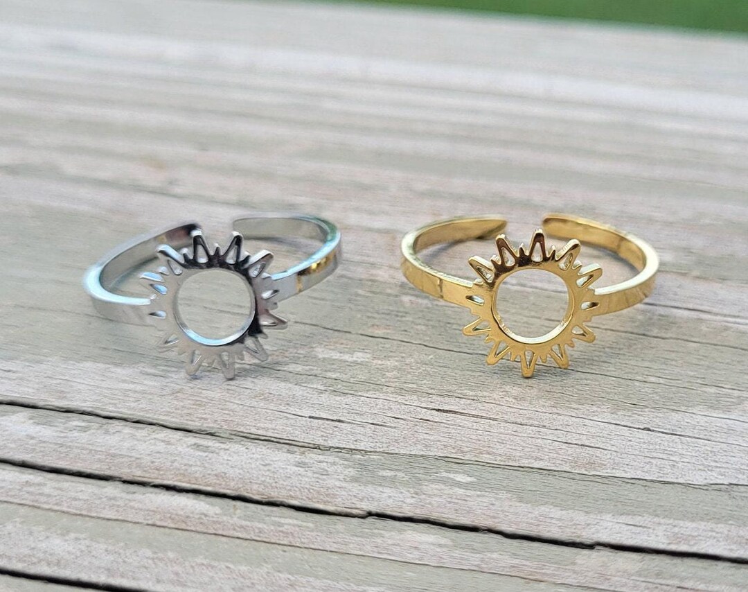 Sun Ring, Adjustable. CHOOSE YOUR COLOR. Gifts for Her, Anniversary ...