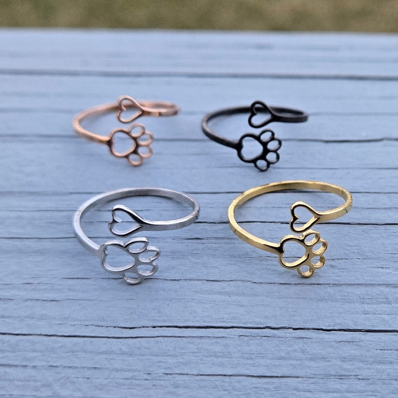 Paw Print Ring - Etsy