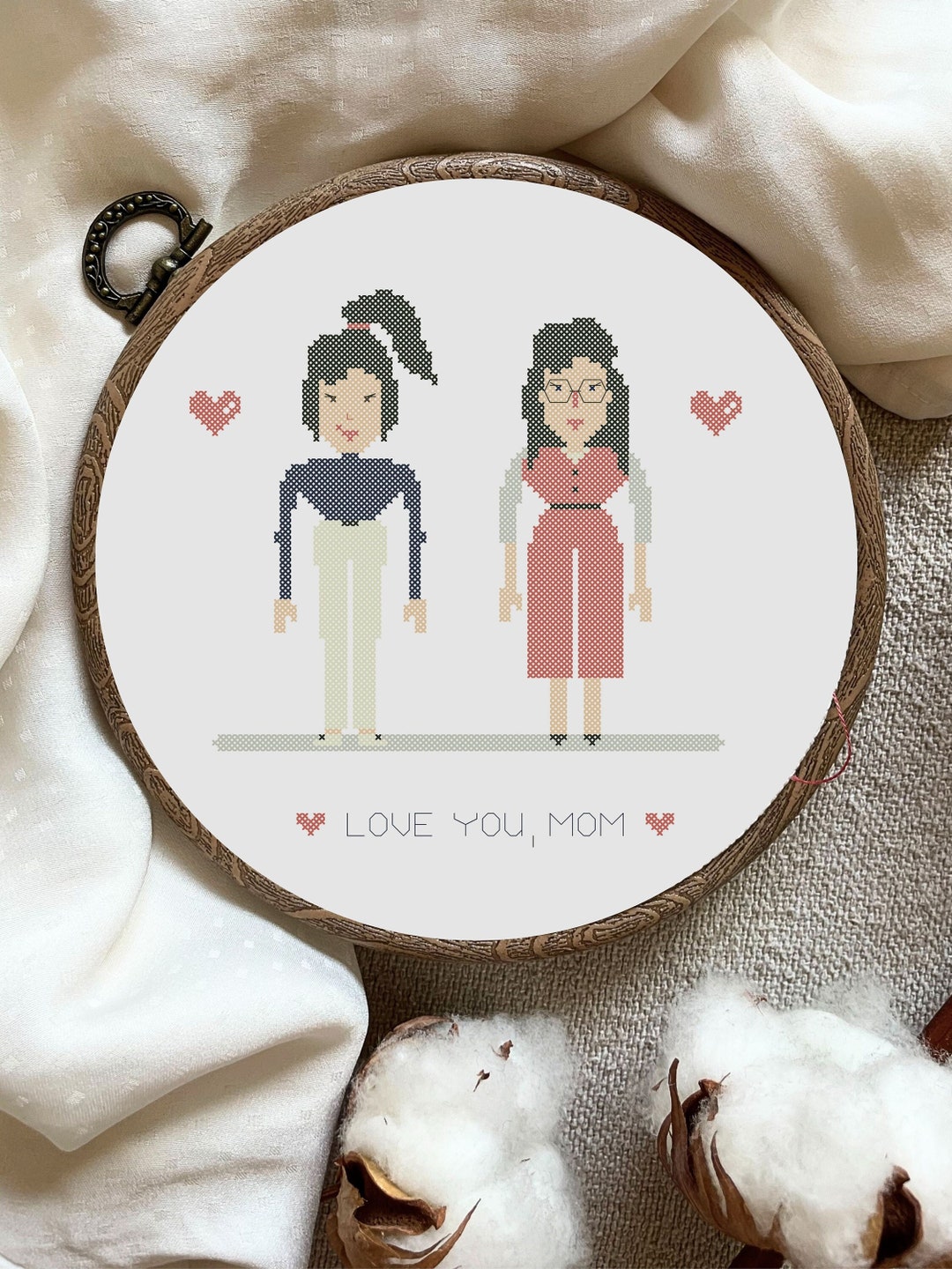 Custom Cross Stitch Pattern From Photo - Couple, Family, Mom, Dad ...
