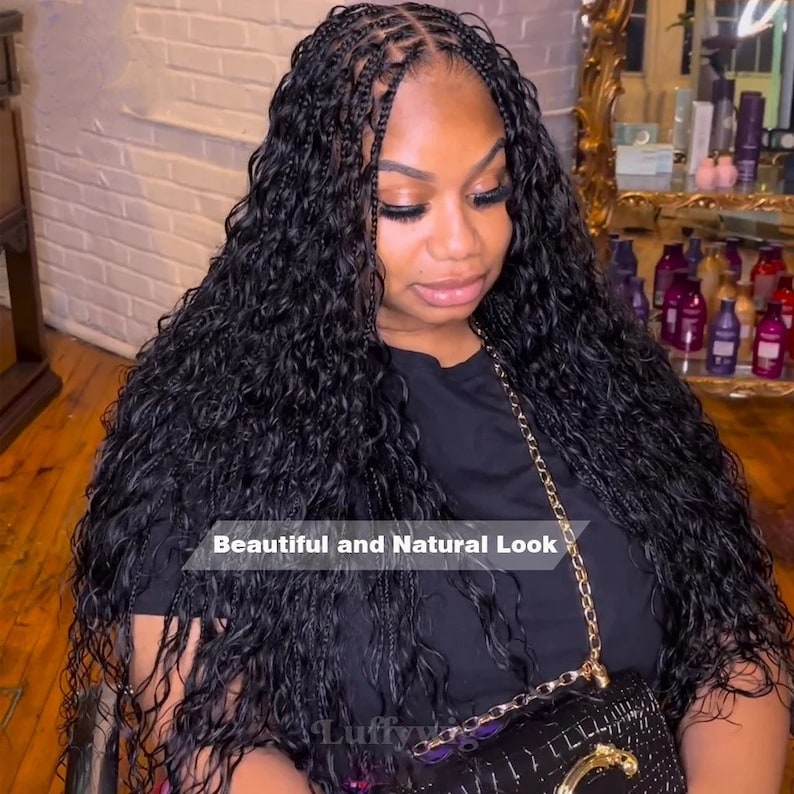 Crochet Boho Box Braids 14 32 Inch Pre Looped Crochet Braids Curly Boho Box Braids With Human