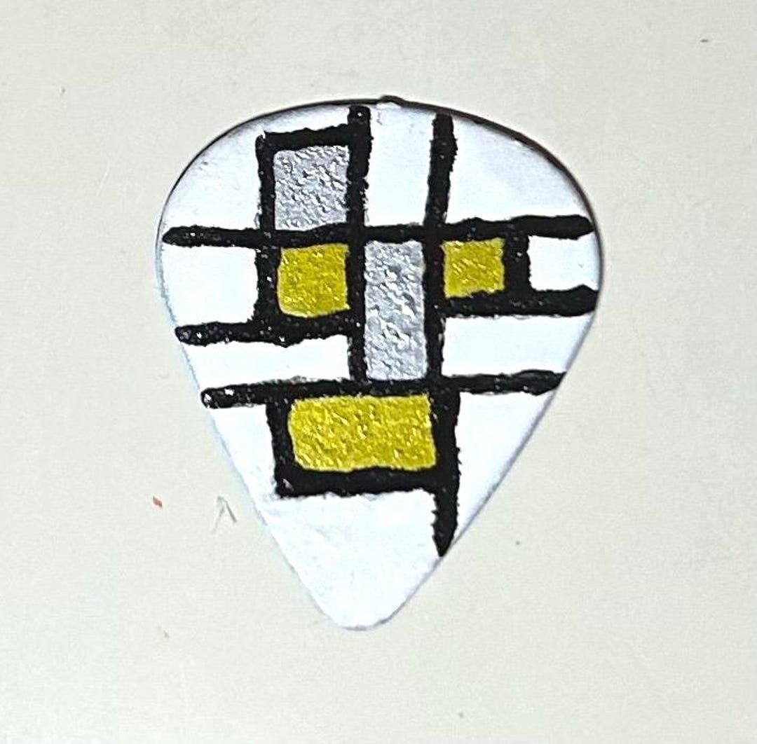 Mondrian Metallic Guitar Pick - Etsy