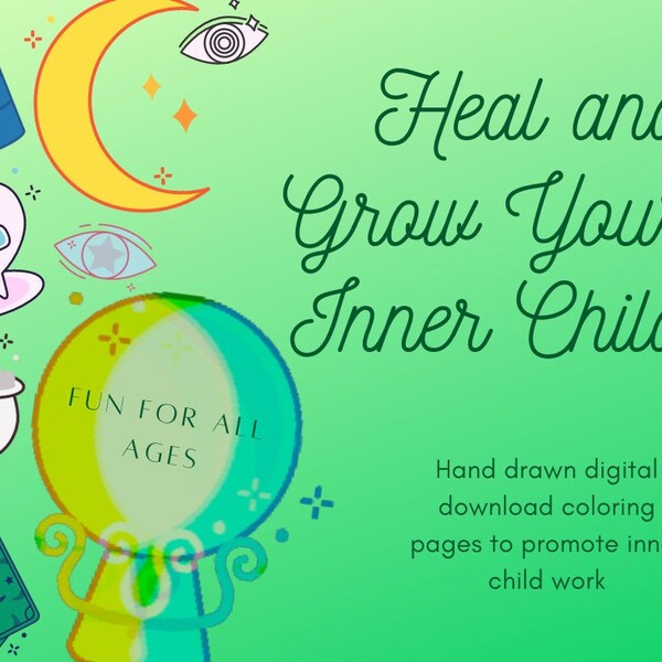 Inner Child Coloring Pages - Etsy