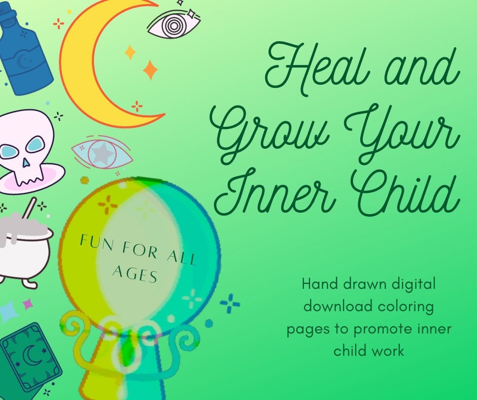 Inner Child Digital Download Coloring Pages - Etsy