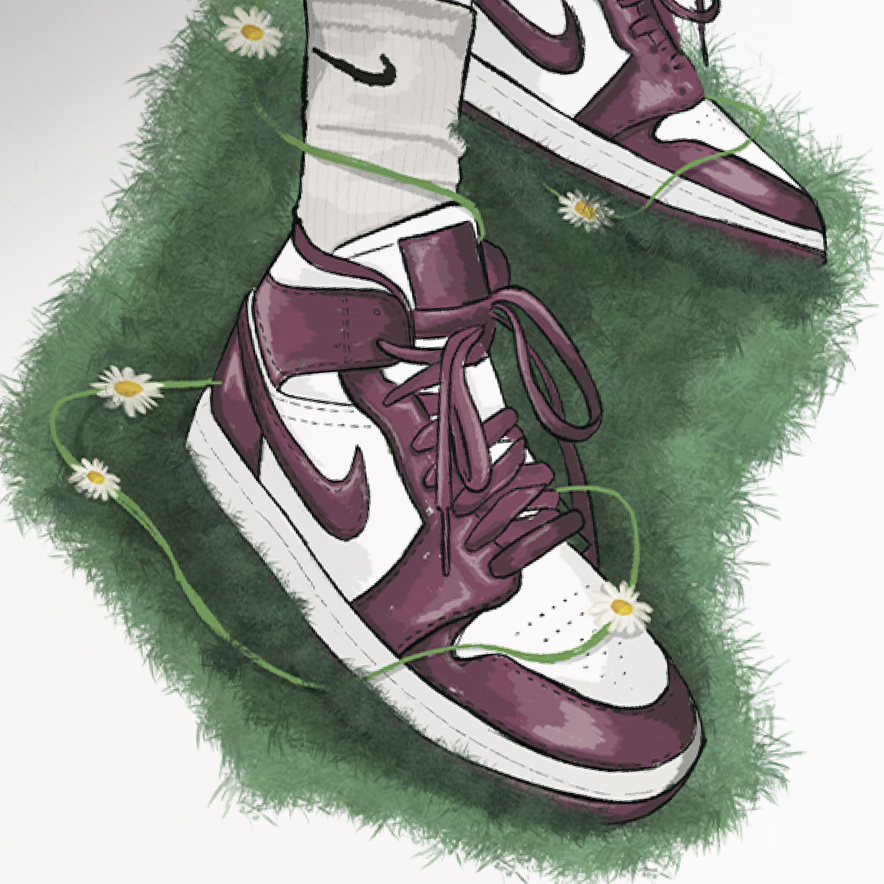 Nike Dunks Illustration Digital Poster Print - Etsy