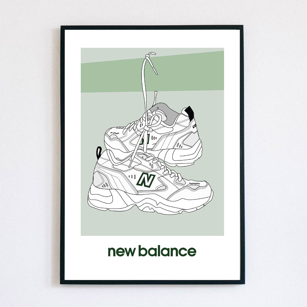 NEW BALANCE Trainers/sneakers Art Illustration Print - Etsy