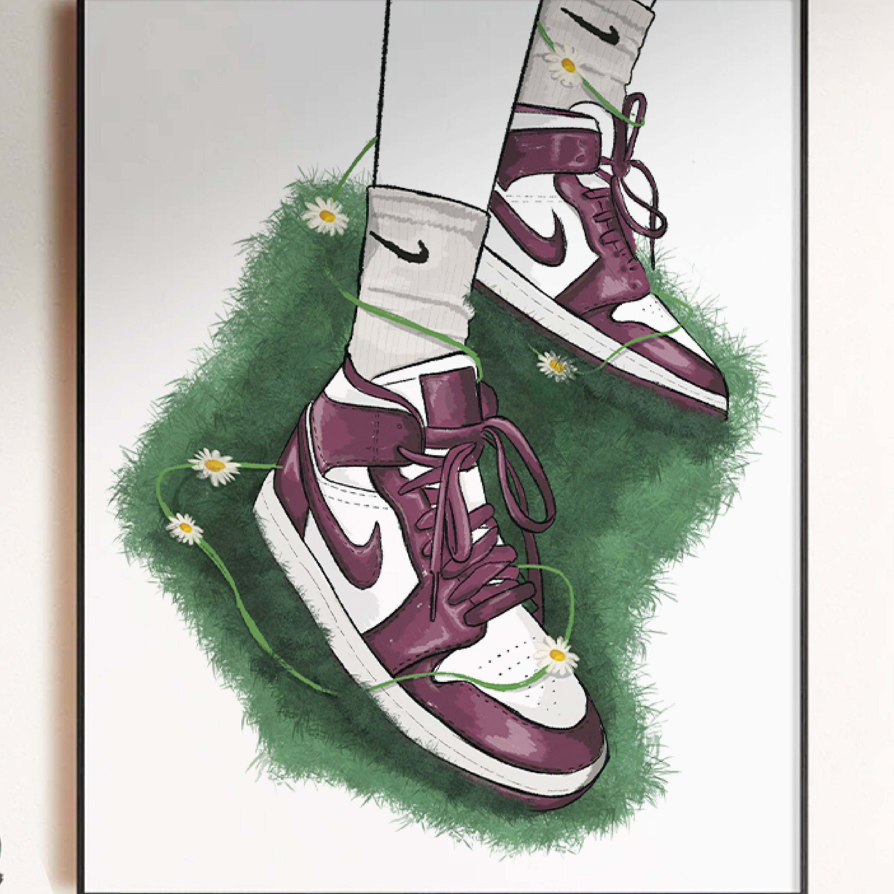 Nike Dunks Illustration Digital Poster Print - Etsy