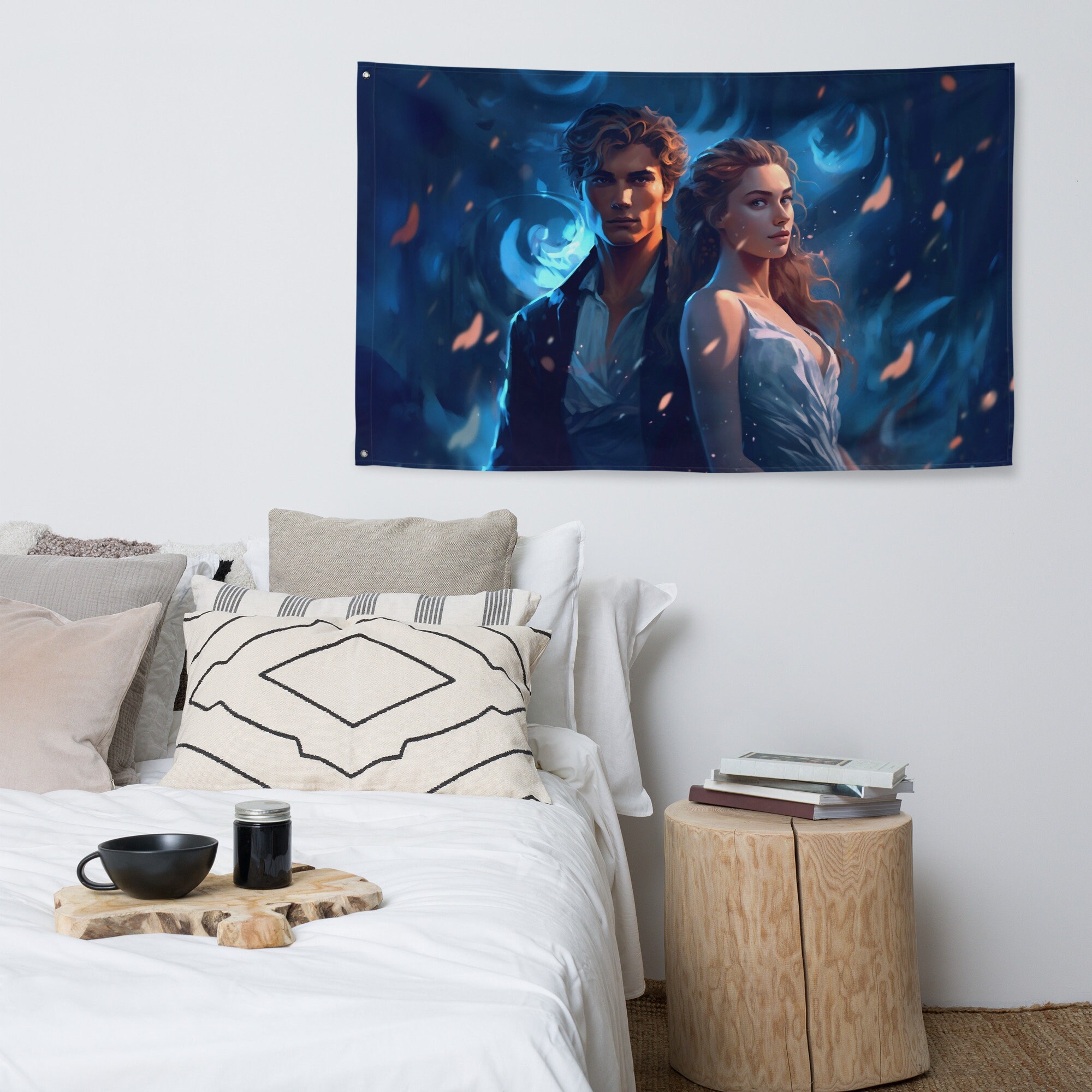 ACOTAR Flag Feyre Rhysand Velaris Night Court Wall Art Abstract Fan Art ...