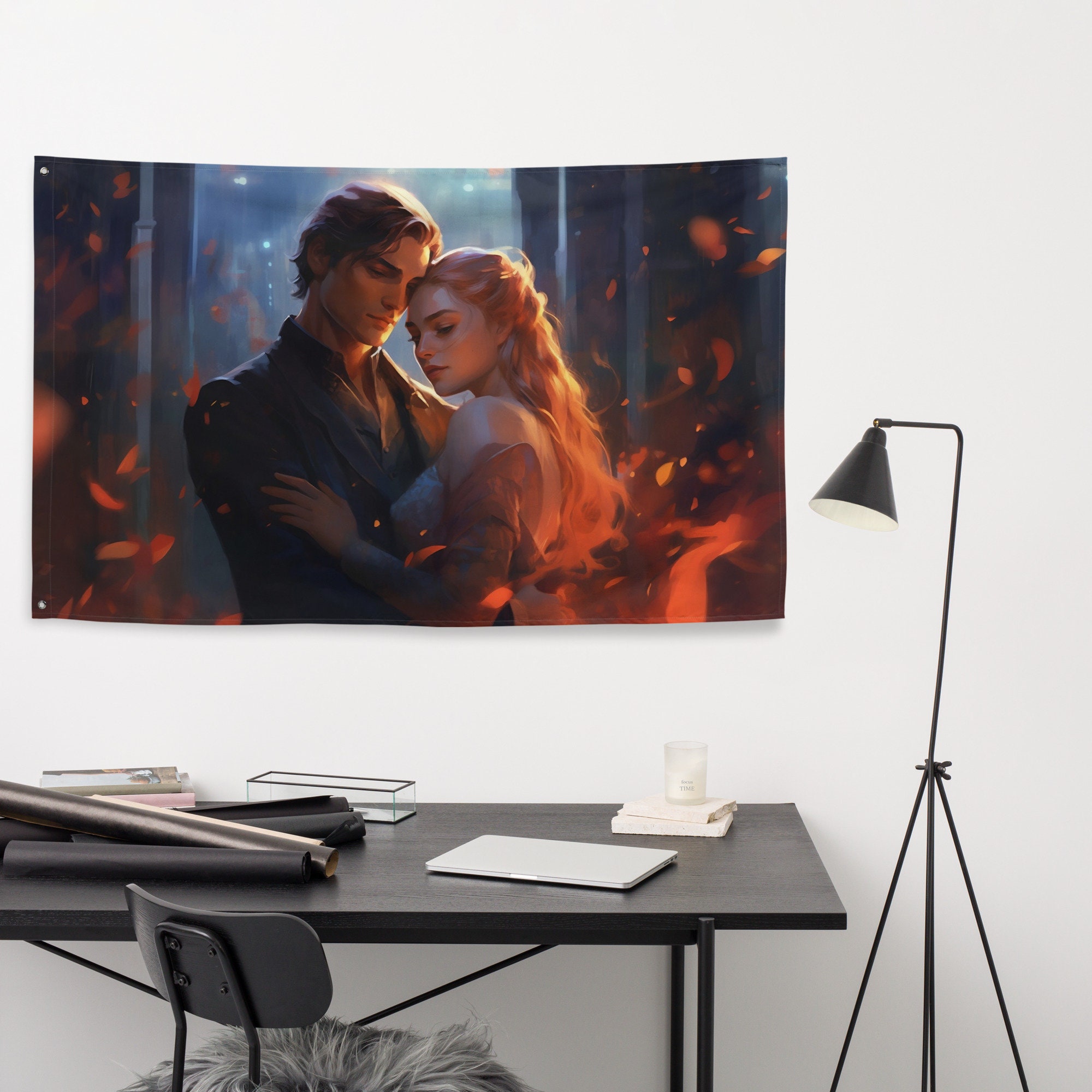 ACOTAR Flag Feyre Rhysand Velaris Night Court Wall Art Abstract Fan Art ...