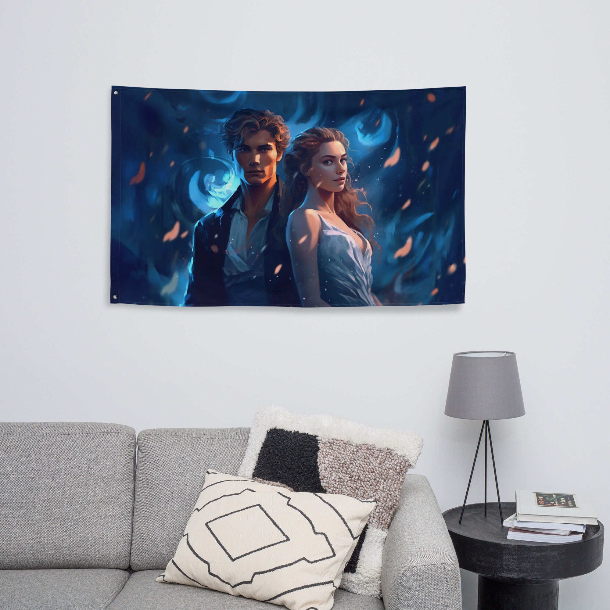 ACOTAR Flag Feyre Rhysand Velaris Night Court Wall Art Abstract Fan Art ...