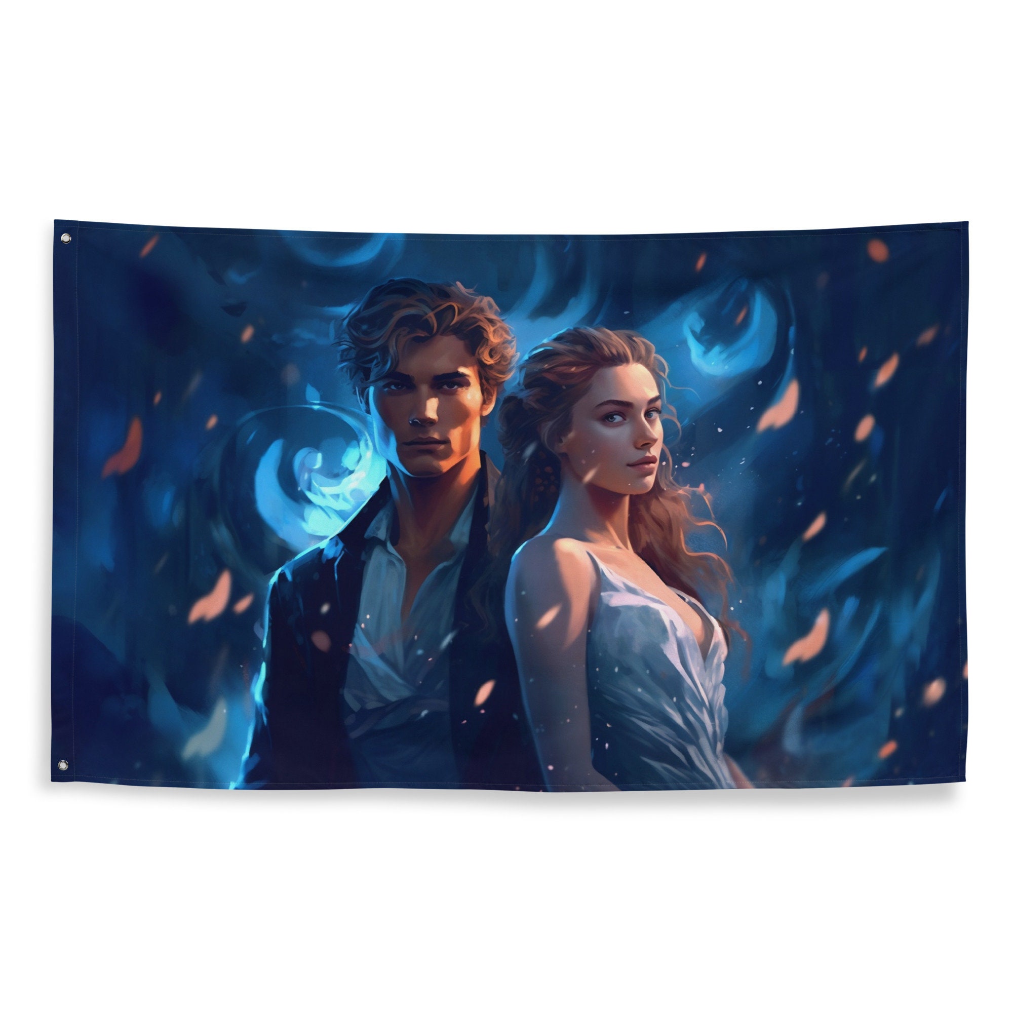 ACOTAR Flag Feyre Rhysand Velaris Night Court Wall Art Abstract Fan Art ...
