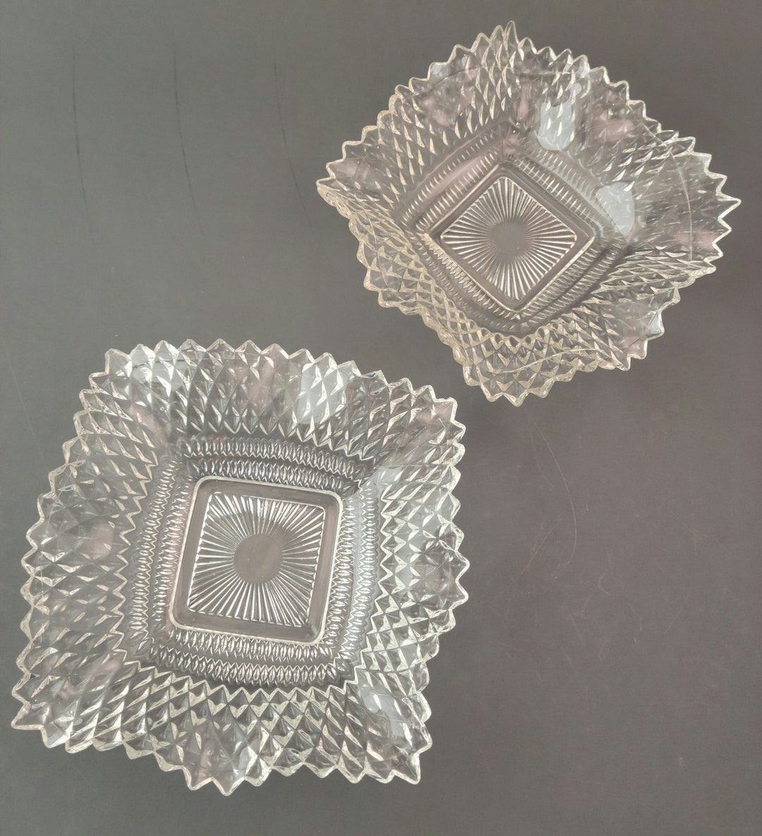 Federal Glass traditions Giftware Bon Bon Dish Set of Two - Etsy