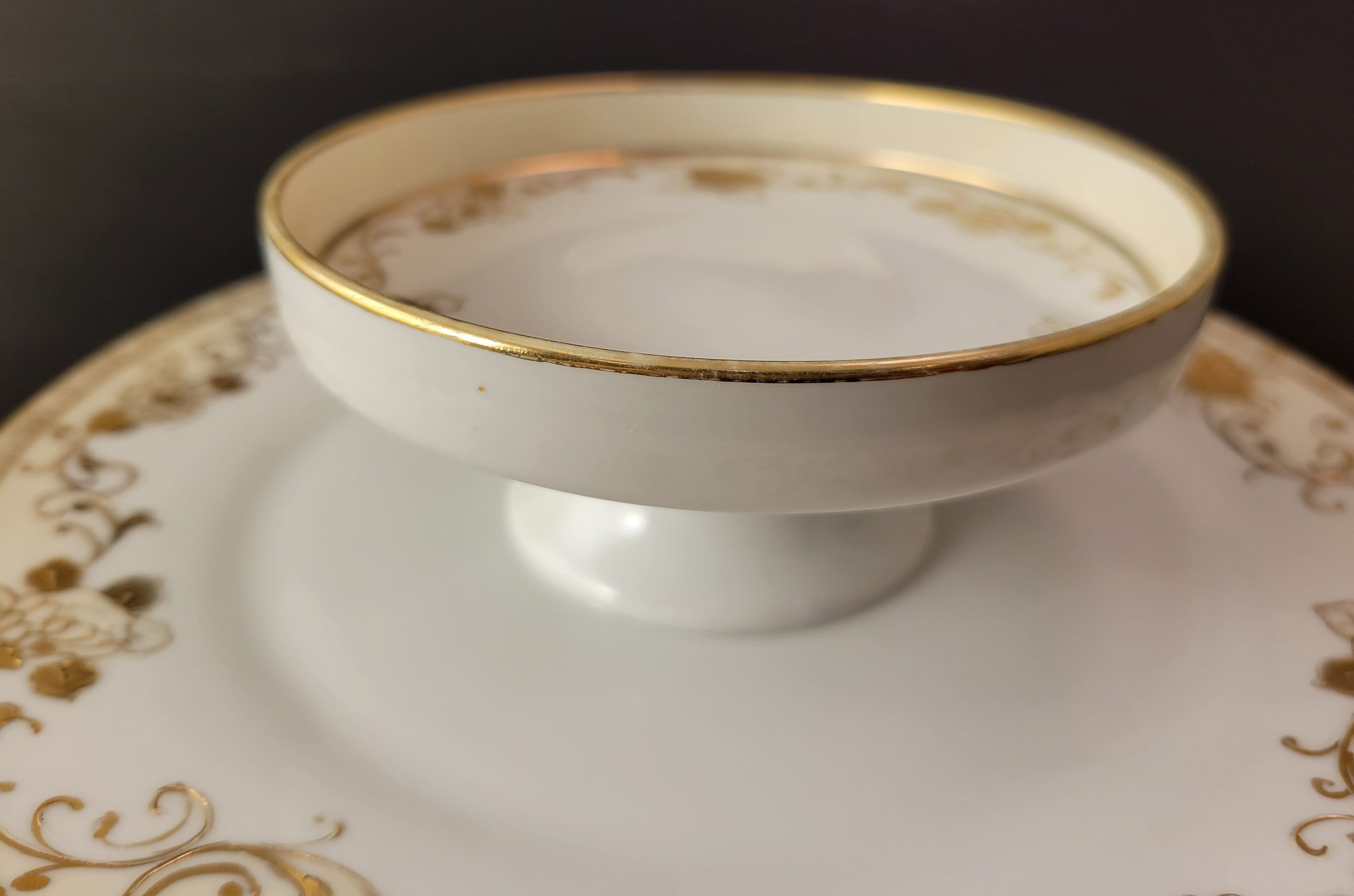 Noritake Maruki Symbol Nippon Gold Moriage Two Tiered Serving Dish - Etsy