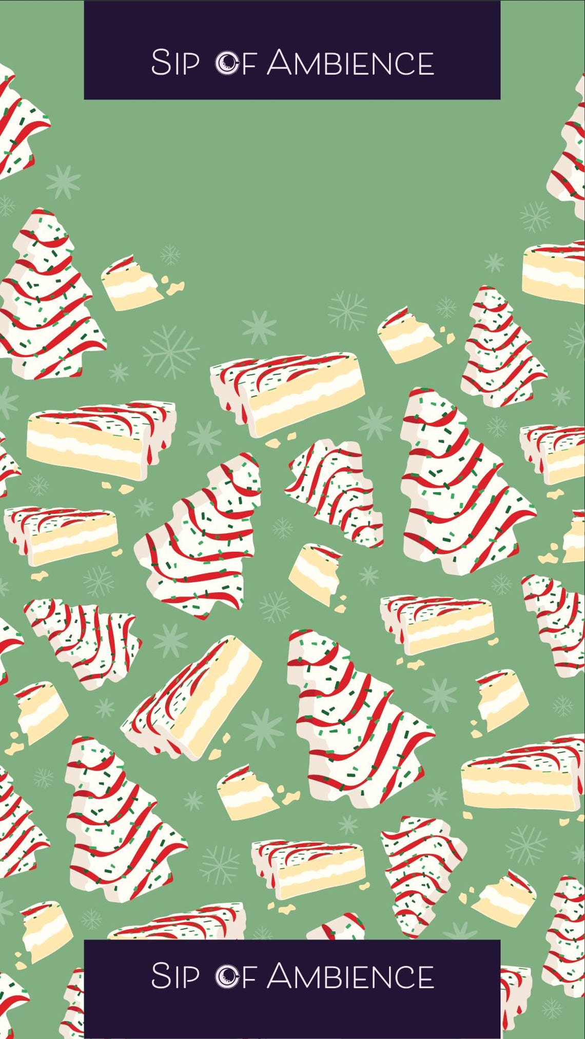 Christmas Tree Cake Pattern Wallpaper, Christmas Phone Wallpaper ...