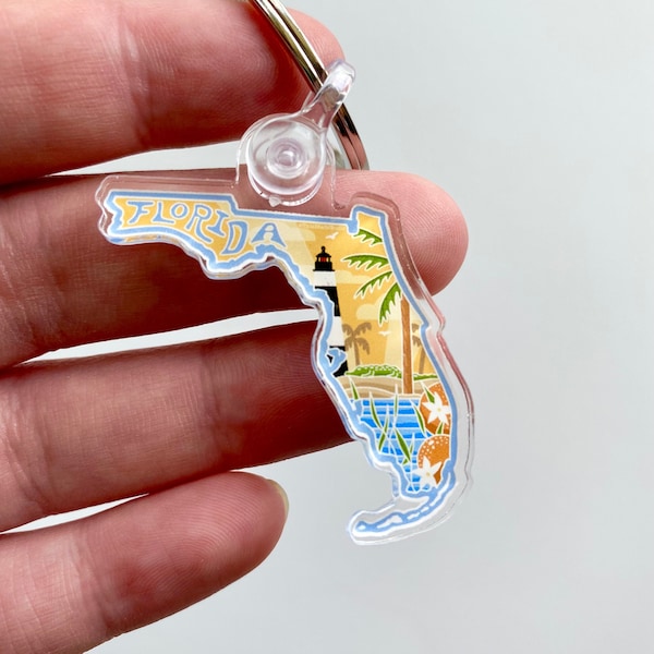 Florida Keychain - Etsy