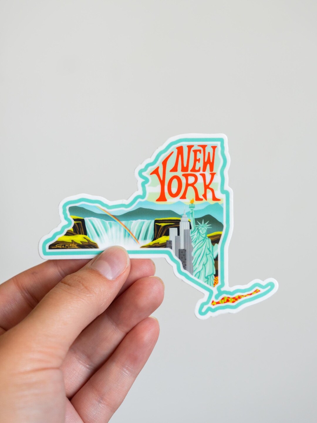 New York Sticker | 4" NY State Sticker, New York Decal, Durable Vinyl ...