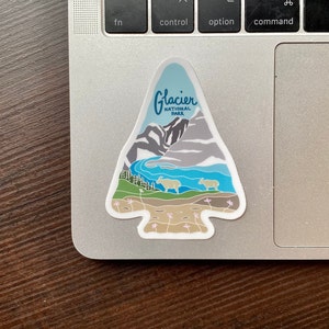 Glacier National Park Sticker | Arrowhead, Outdoor Lover, Outdoorsy ...