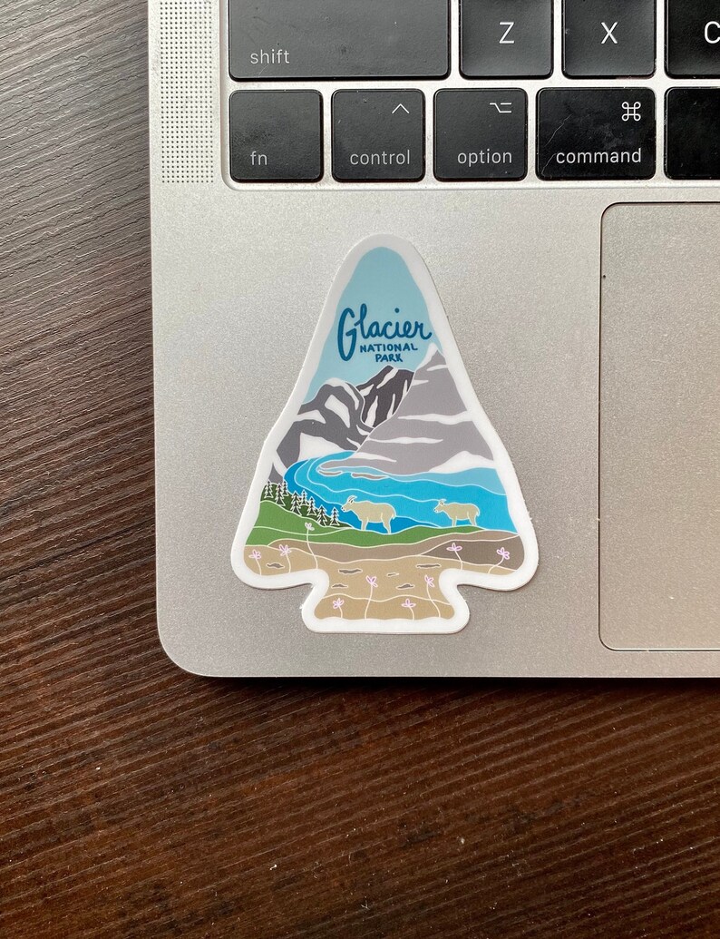 Glacier National Park Sticker | Arrowhead, Outdoor Lover, Outdoorsy ...