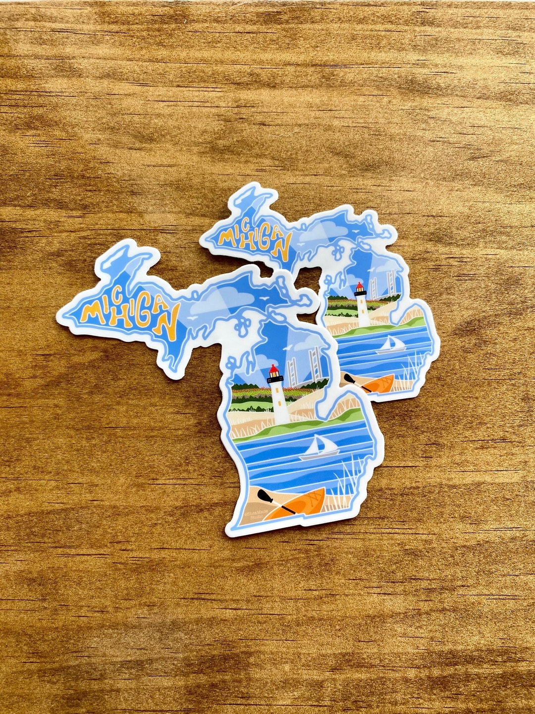 Michigan Sticker | MI State Sticker, Michigan Decal, Waterproof Sticker ...