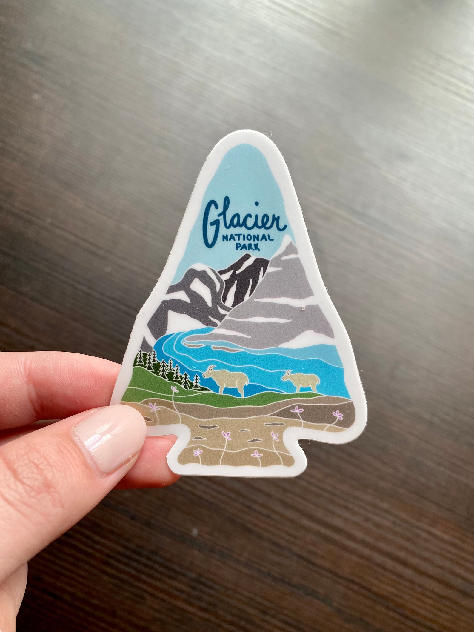 Glacier National Park Sticker | Arrowhead, Outdoor Lover, Outdoorsy ...