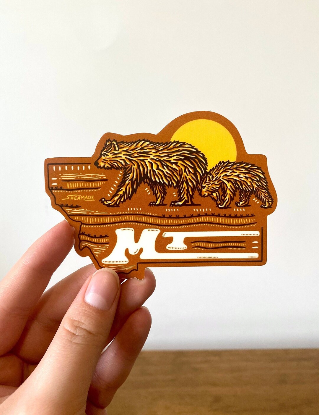 Montana Sticker | Illustrated MT State Sticker, Montana Decal ...