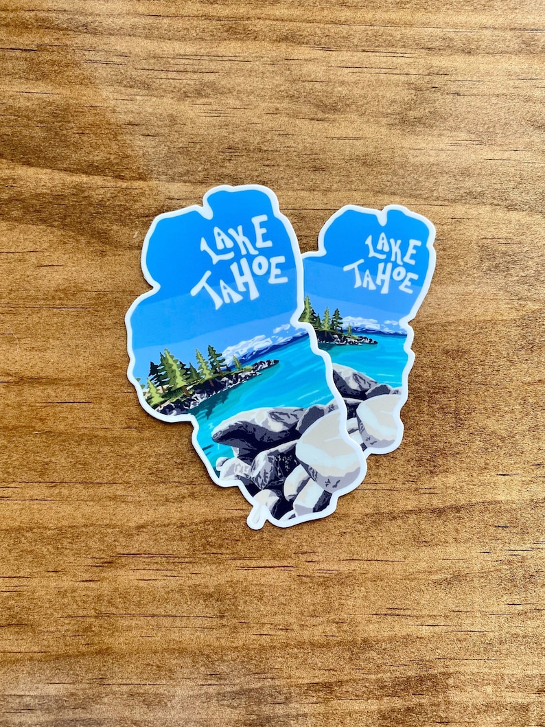 Lake Tahoe Vinyl Sticker | Waterproof Travel Decal - Etsy