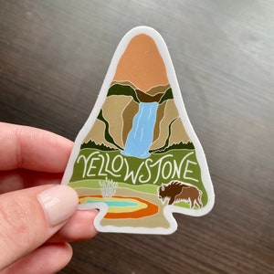 Yellowstone National Park Sticker | Arrowhead, Outdoor Lover, Outdoorsy ...