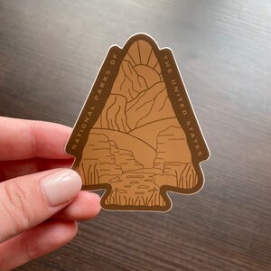 National Parks of the US Sticker Arrowhead, Outdoor Lover, Outdoorsy ...