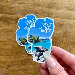 Lake Tahoe Vinyl Sticker | Waterproof Travel Decal - Etsy