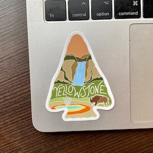 Yellowstone National Park Sticker | Arrowhead, Outdoor Lover, Outdoorsy ...