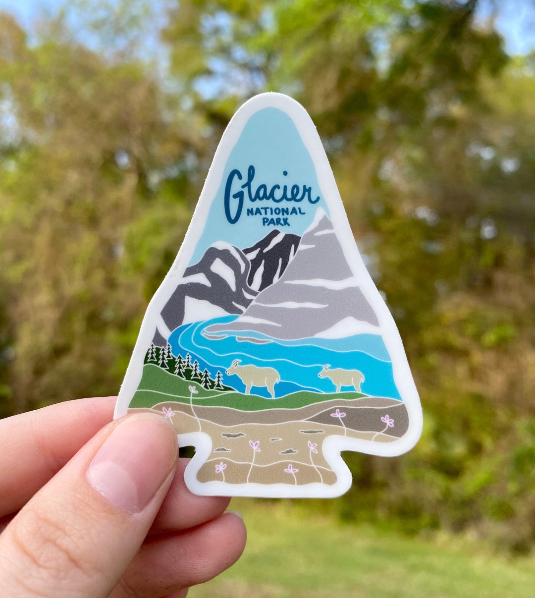 Glacier National Park Sticker | Arrowhead, Outdoor Lover, Outdoorsy ...