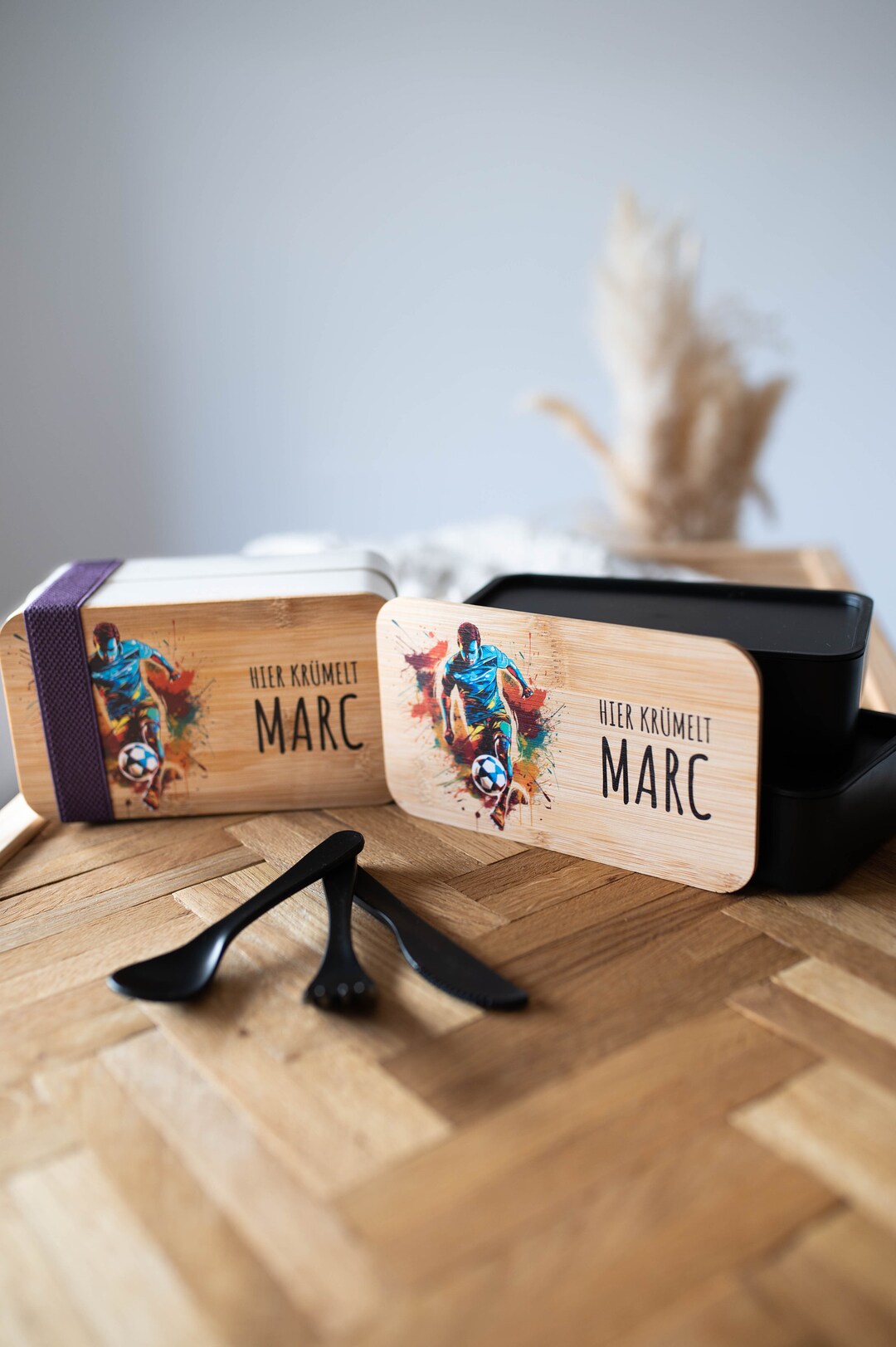 Lunch Box Children Personalized Football, Lunch Box for Boys With Name ...