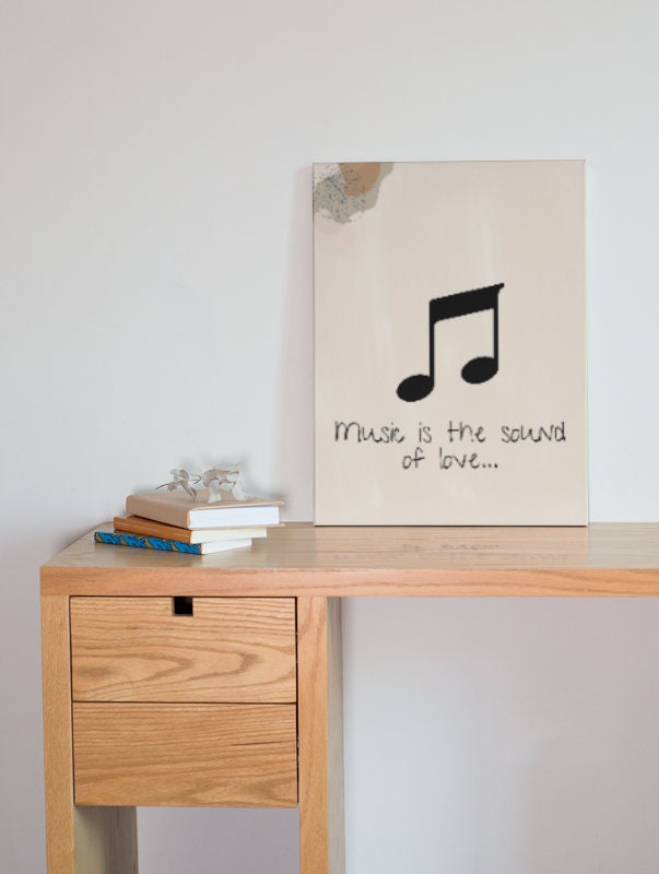 18 X 24 Poster Printable Music is the Sound of Love... - Etsy