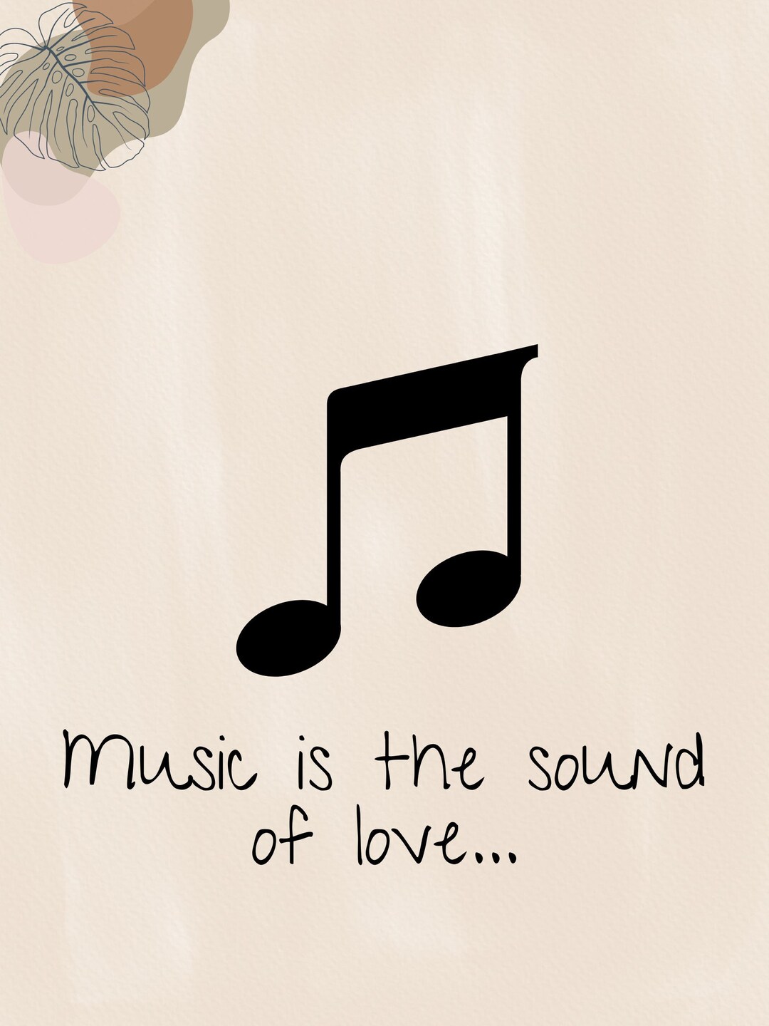 18 X 24 Poster Printable Music is the Sound of Love... - Etsy