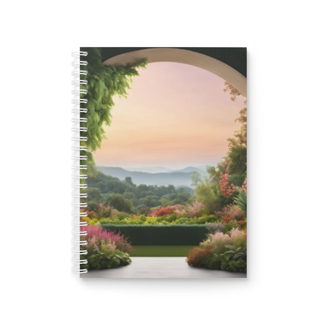 Serene Landscape Spiral Notebook - Nature Lovers Journal, Eco-friendly ...
