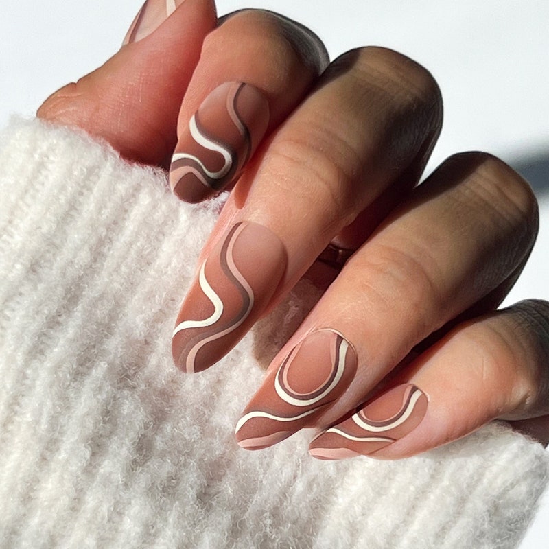 Fall Press on Nails - Etsy