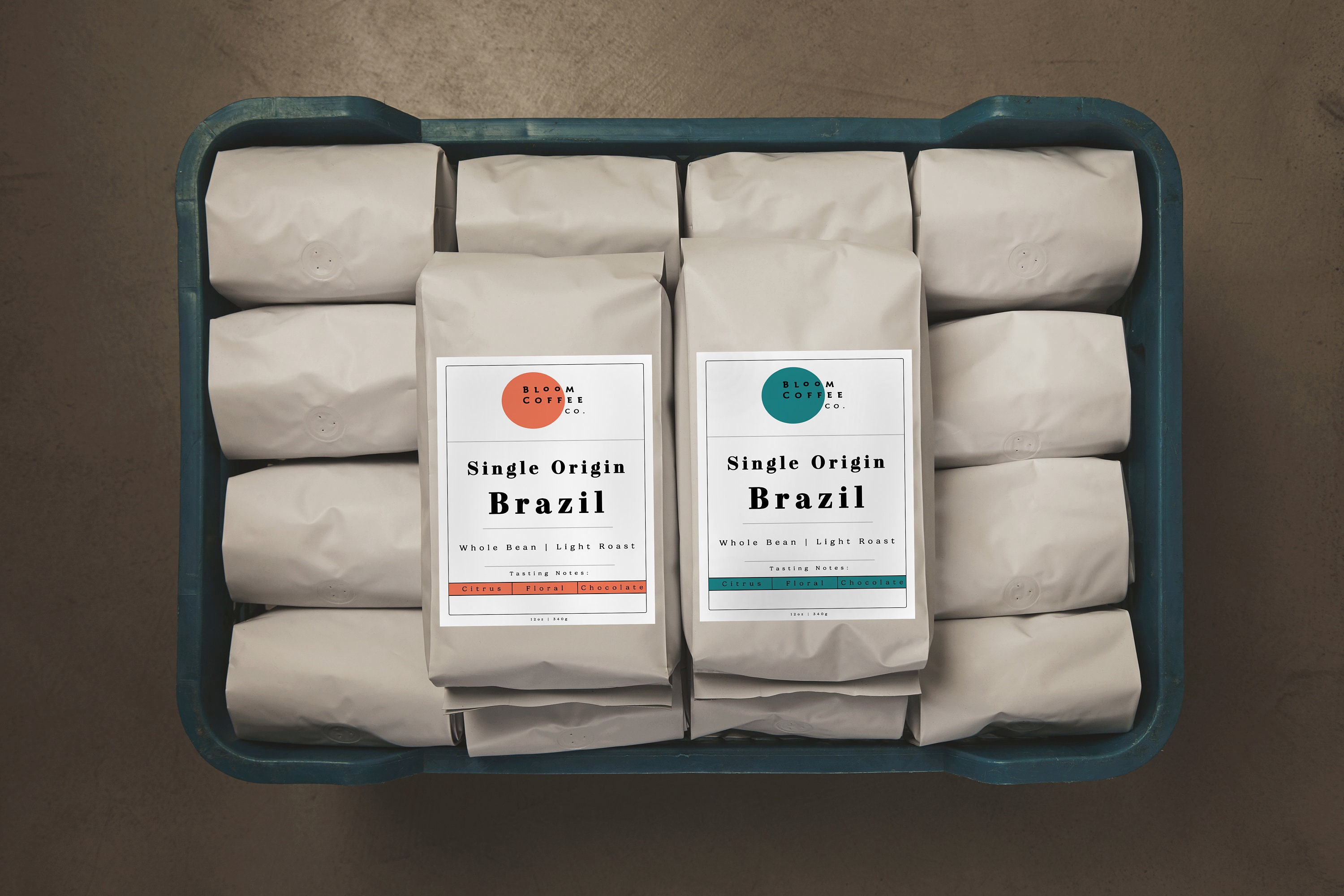 Customizable Modern Design Coffee Bag Label - Printable Two Sizes ...