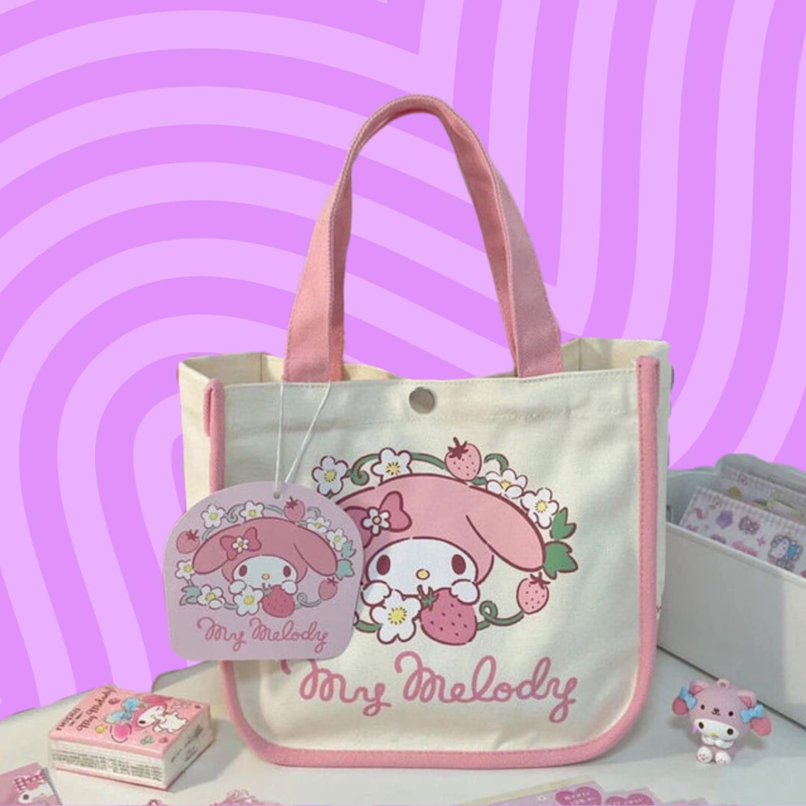 My Melody Tote Bag Sanrio, Ita Bag, Kawaii, Cartoon, My Melody ...