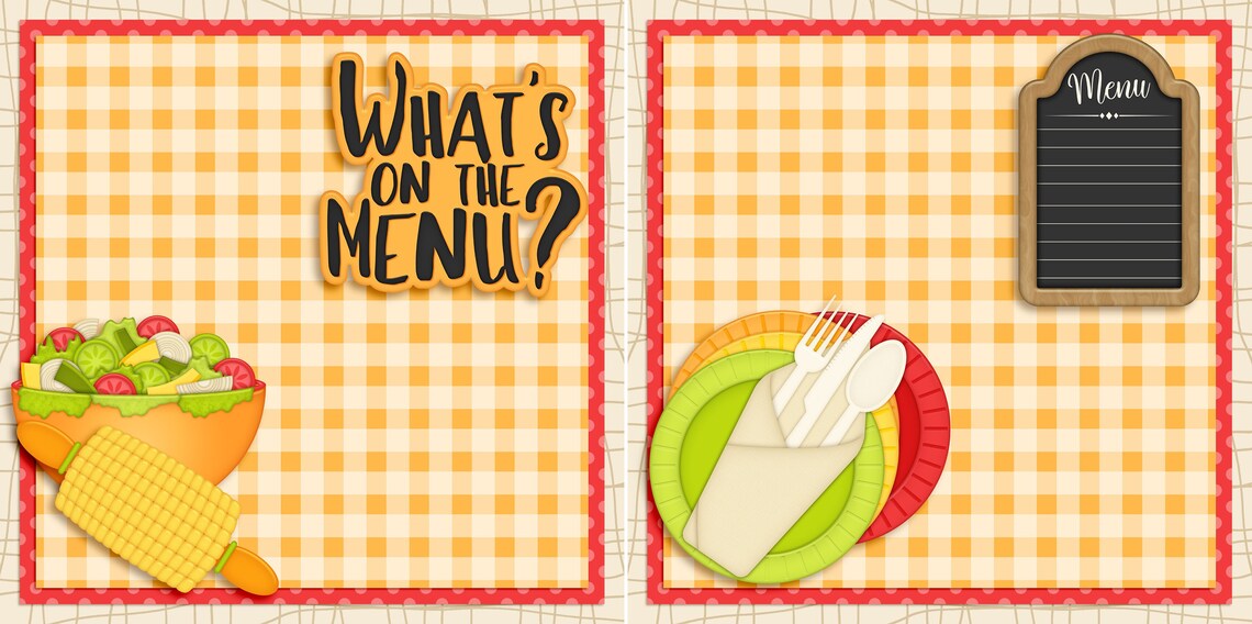 Chillin' & Grillin' - Digital Scrapbook - EZ Background Page Bundle ...