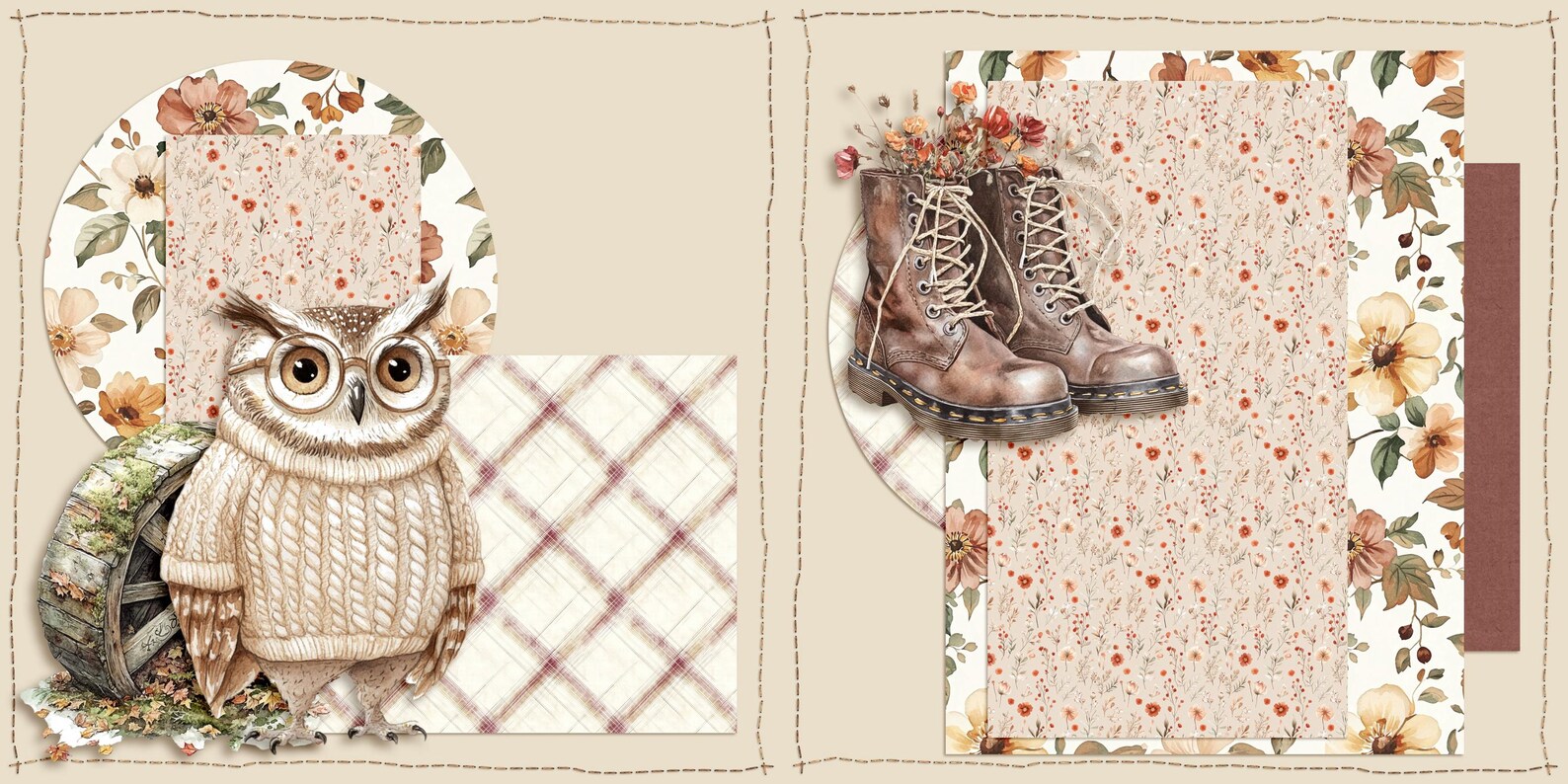Spelling Autumn - EZ Background Page Bundle - Digital Scrapbooking ...