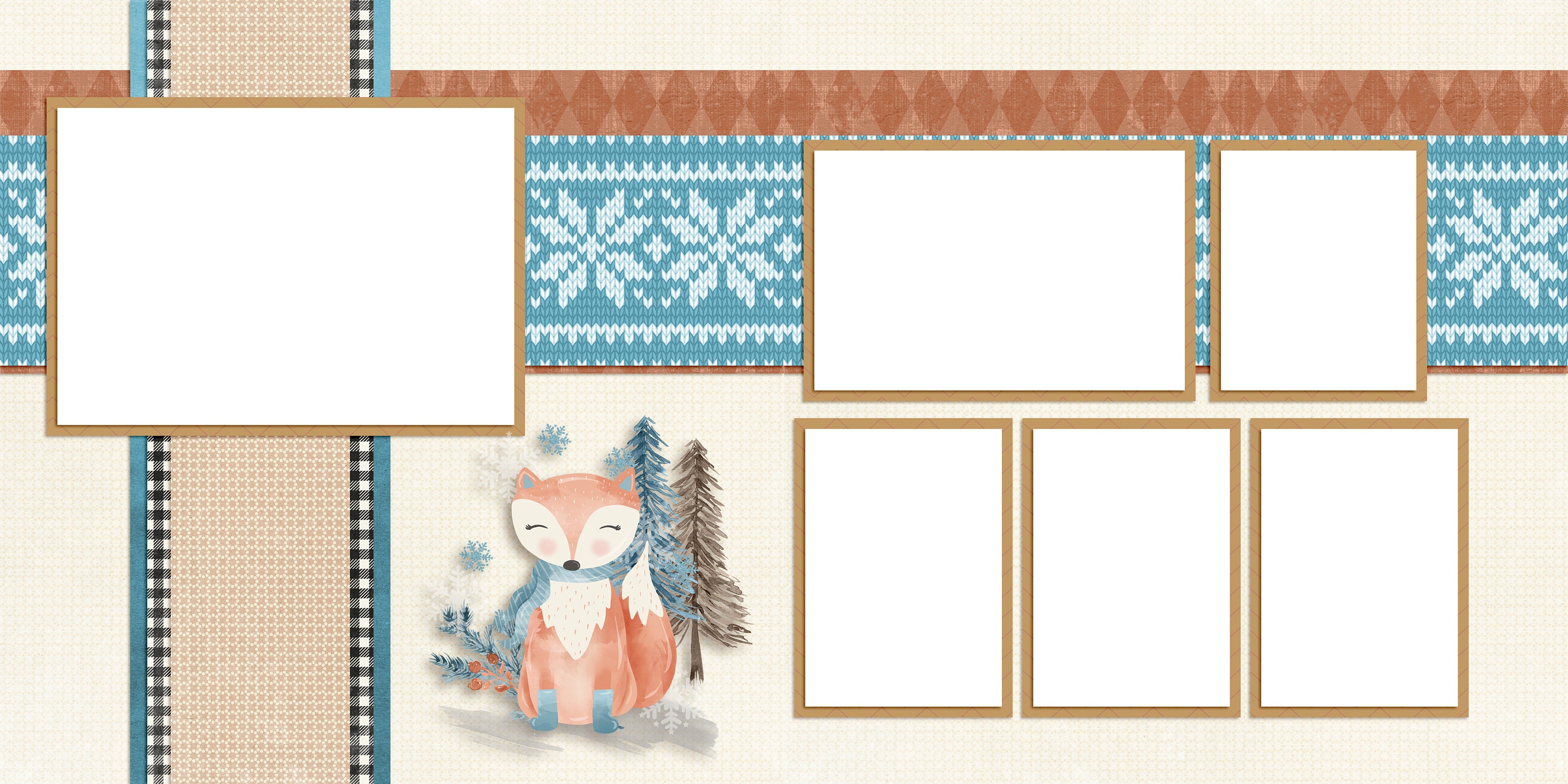 Winter Forest - EZ Digital Quick Page Bundle - Canva - Etsy